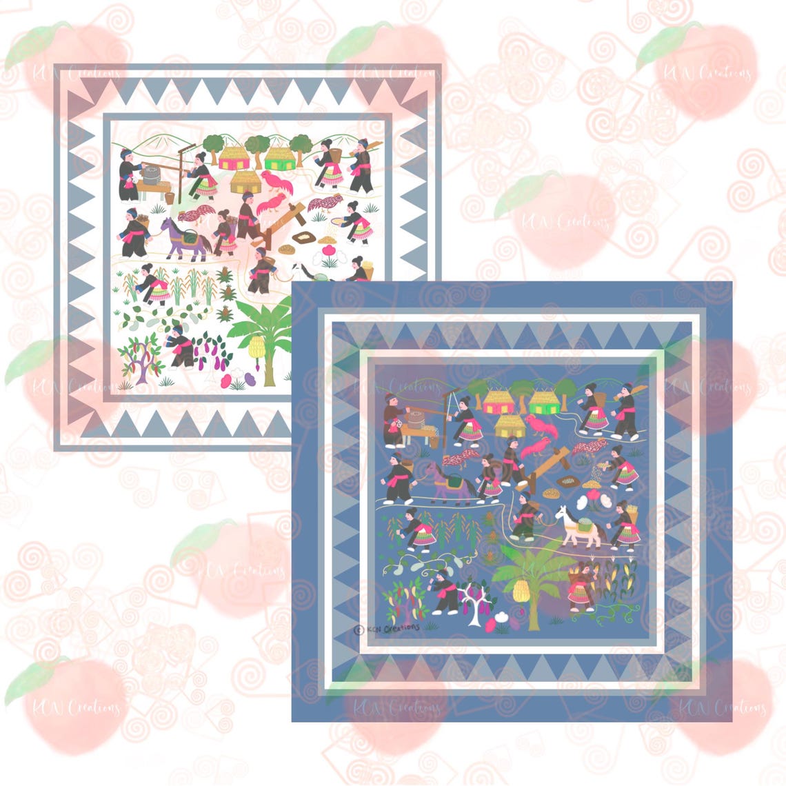 Hmong Story Cloth 2, JPEG, PNG, Digital Download - Etsy