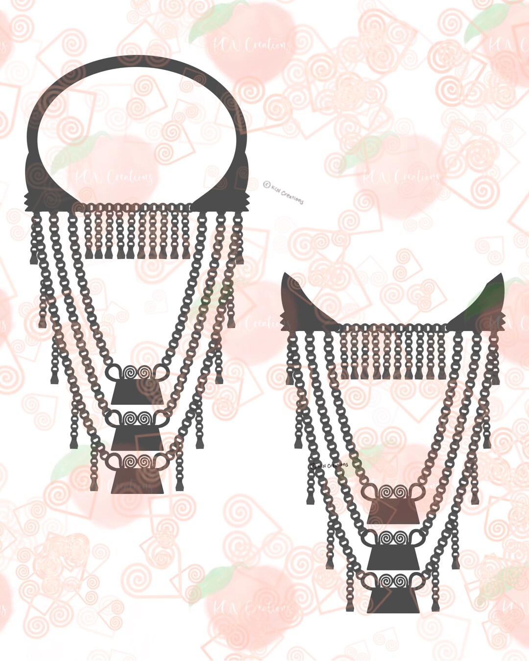 Hmong Xauv, Men Xauv 3 Phiaj, Dangles 1, Full and Front View, PNG ...