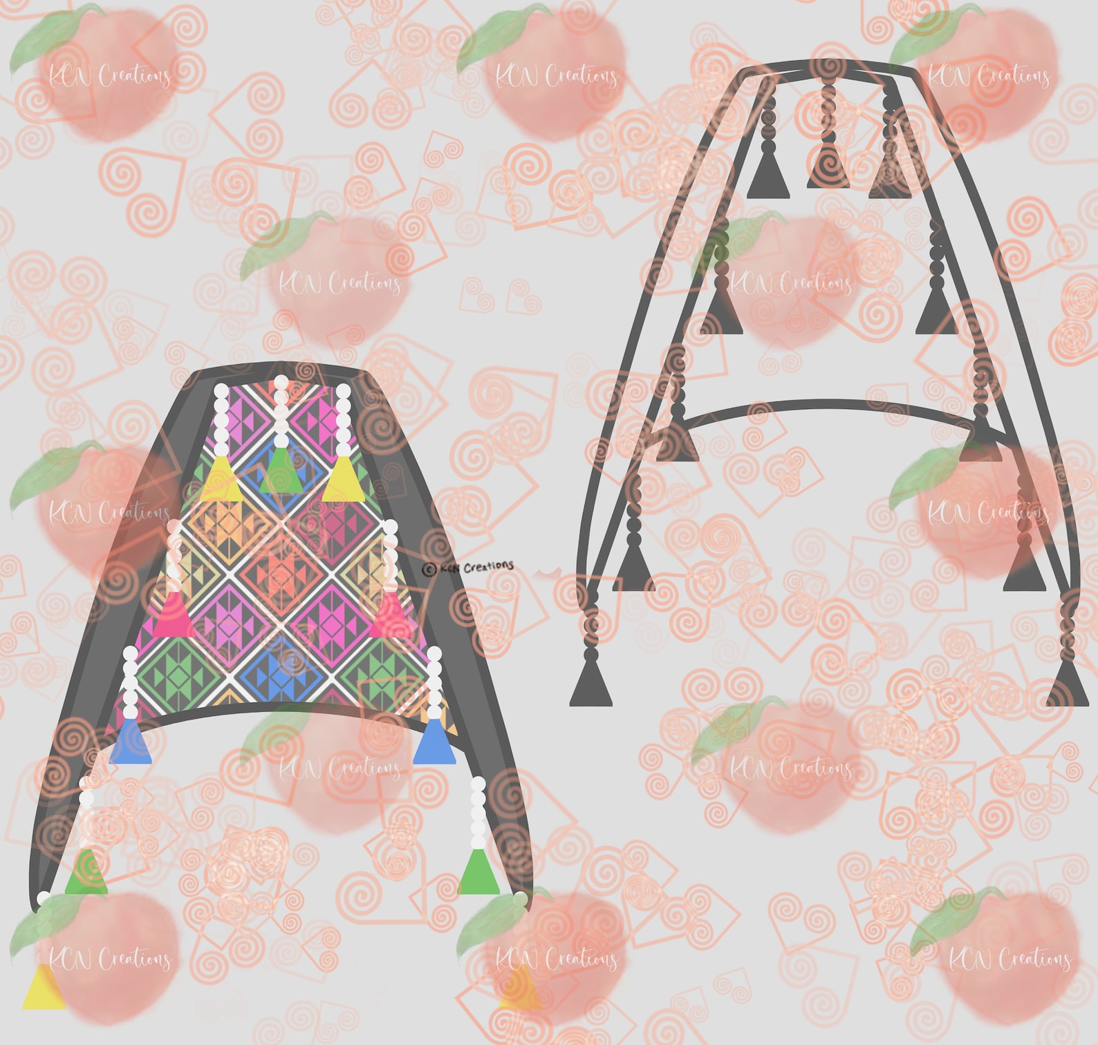 Hmong Stripes Hat 1. Color BW. JPEG. PNG. Digital File. - Etsy