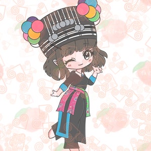 Chibi, Hmong Girl 7, JPEG, PNG, Digital Download - Etsy