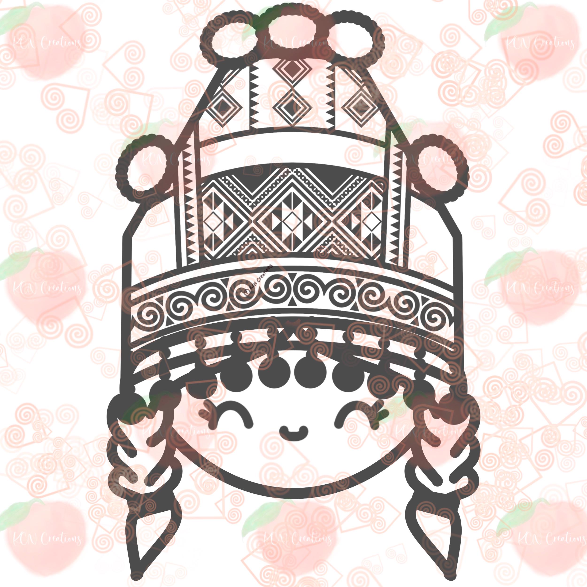Hmong Girl, Stripe Hat, JPEG, PNG, Digital Download - Etsy