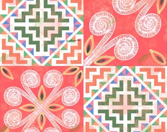 Hmong Paj Ntaub Mos PNM Pattern 4. JPEG. PNG. Digital - Etsy