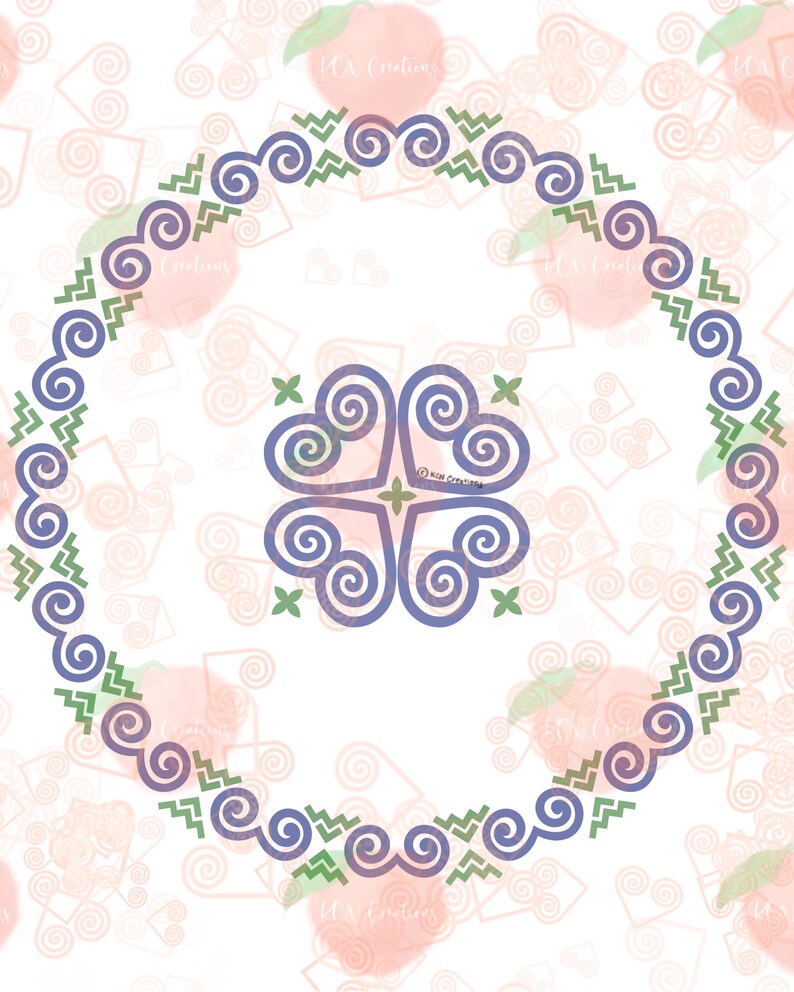 Hmong Qwj Border 1. JPEG PNG PDF. Digital Files. - Etsy