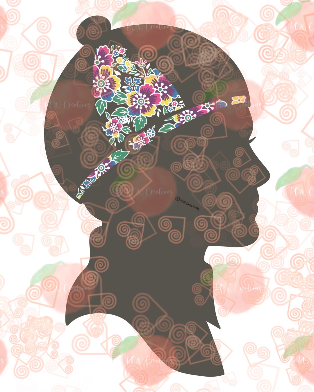 Man Silhouette - Li Loos Floral, Hmong Hat, JPEG, PNG, Digital Download ...