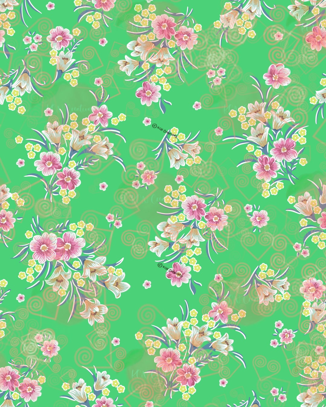 Hmong Thai Li Loos Pattern Design 5, "unicorn", Color Patterns ONLY ...