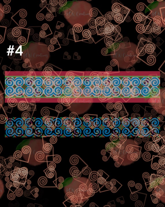 Hmong Paj Ntaub Qwj PNQ Pattern 4. Color. JPEG PNG. - Etsy