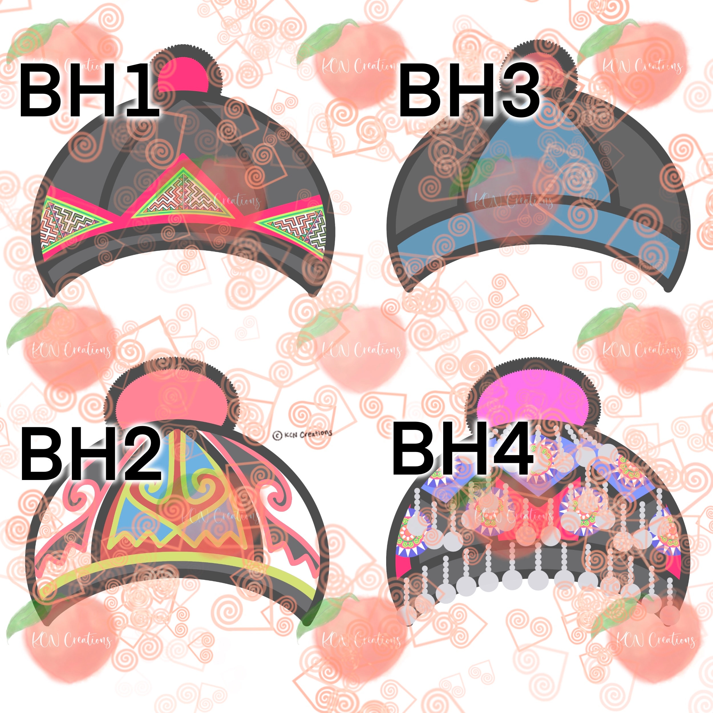 Bundle 9 Cute Boy Hats BH1-BH4. PNG. JPEG. Digital File. - Etsy