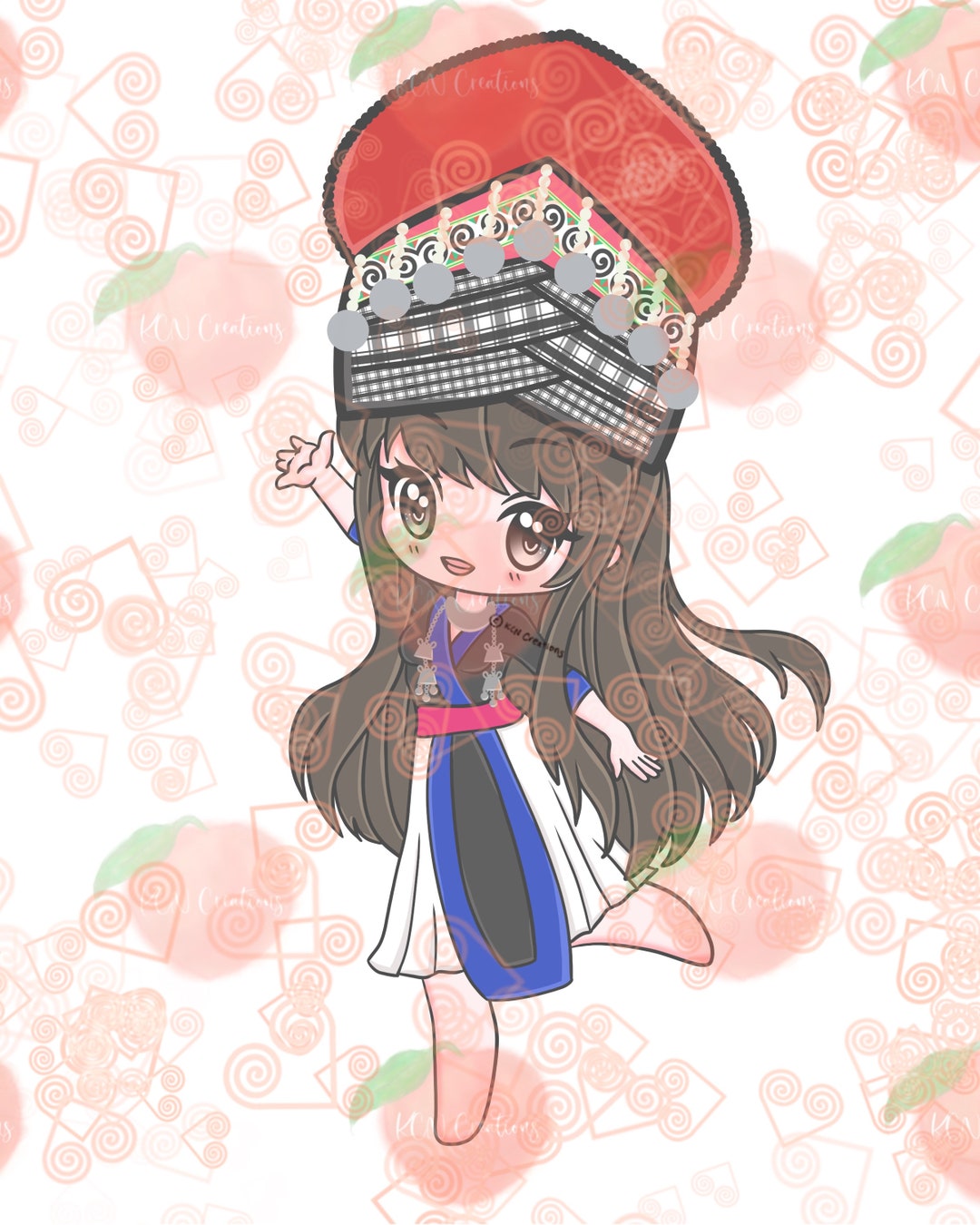 Chibi, Hmong Girl 4, JPEG, PNG, Digital Download - Etsy