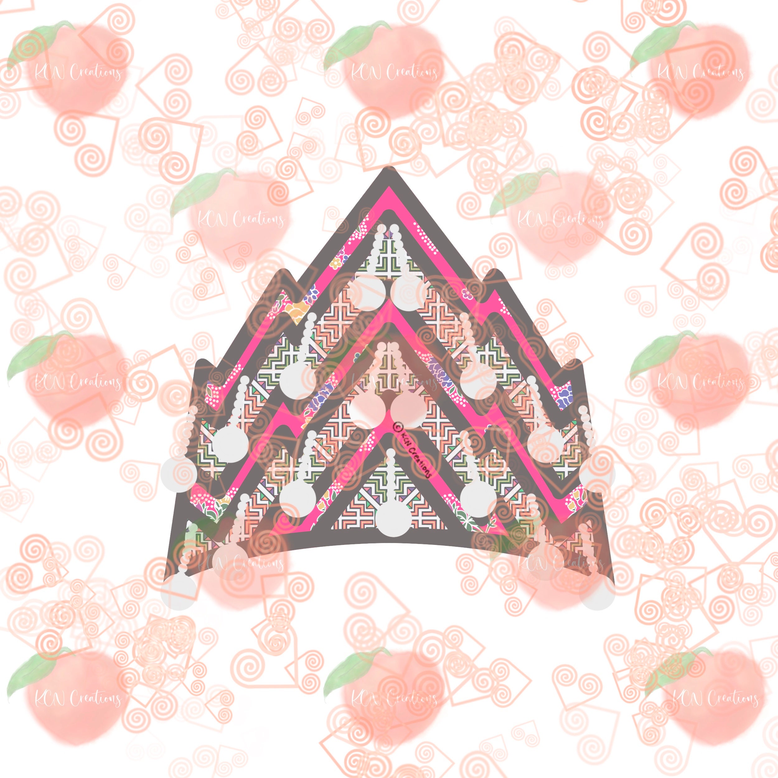 Cute Hmong Girl's Princess Hat Pink. Digital File. JPEG. - Etsy