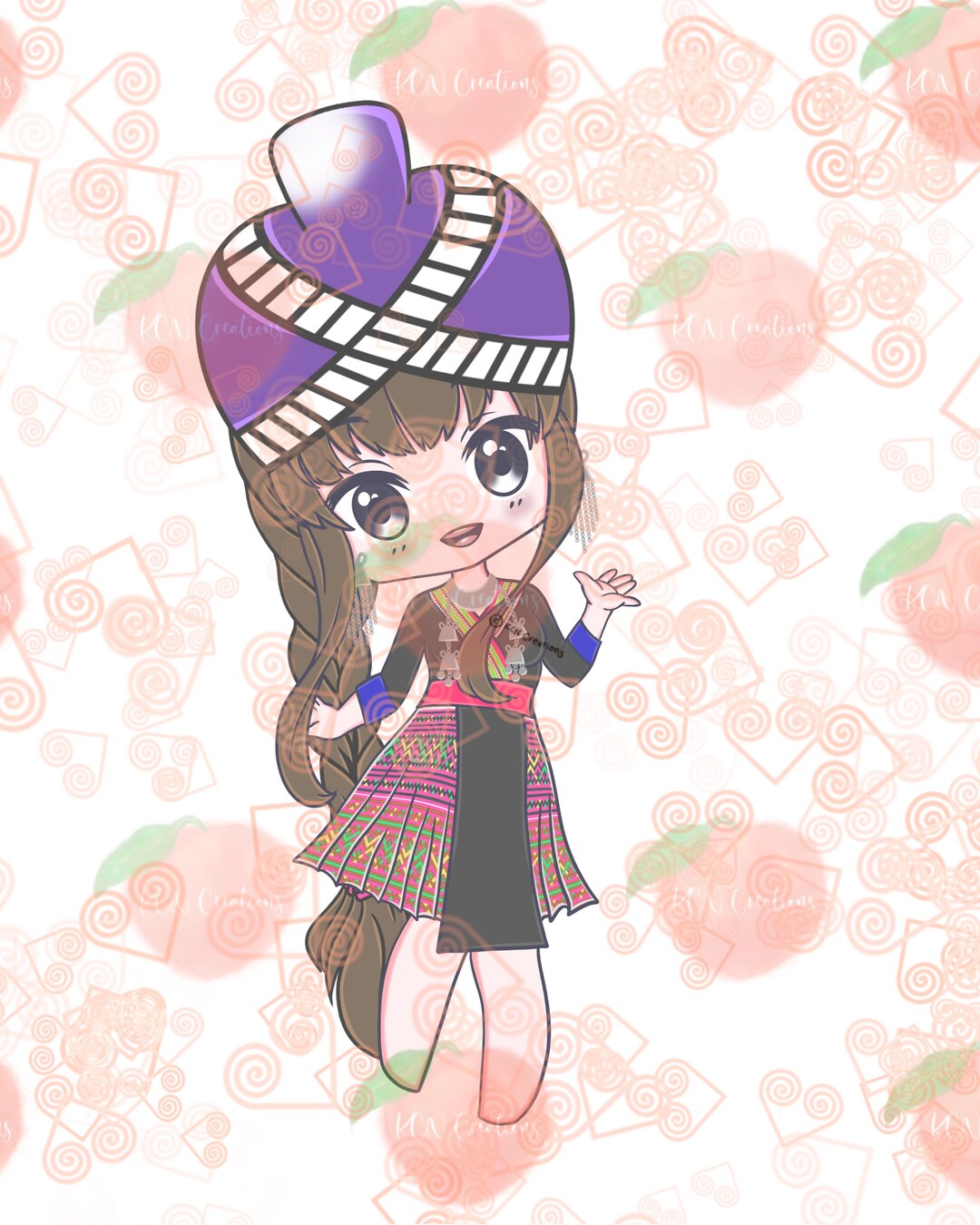 Chibi, Hmong Girl 8, JPEG, PNG, Digital Download - Etsy