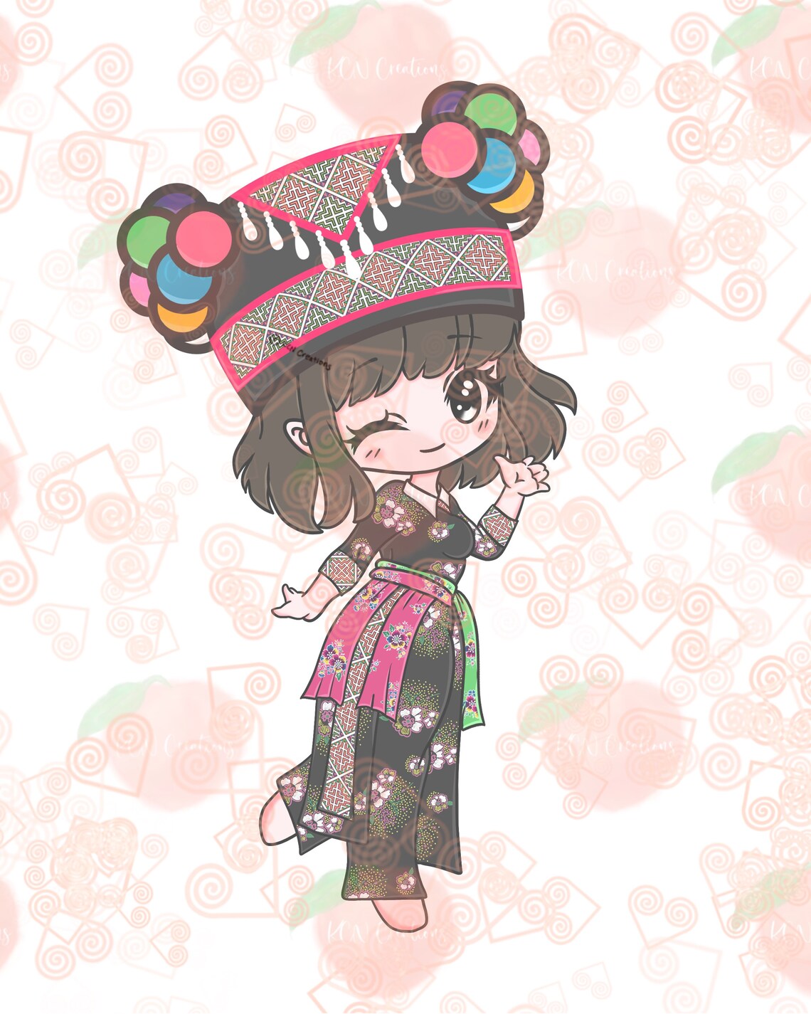 Chibi, Hmong Girl 3, JPEG, PNG, Digital Download - Etsy