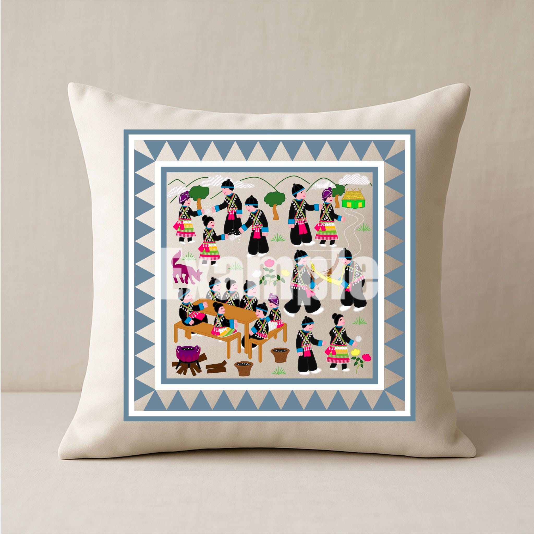 Hmong Story Cloth 3, Hmong New Year, JPEG, PNG, Digital Download - Etsy