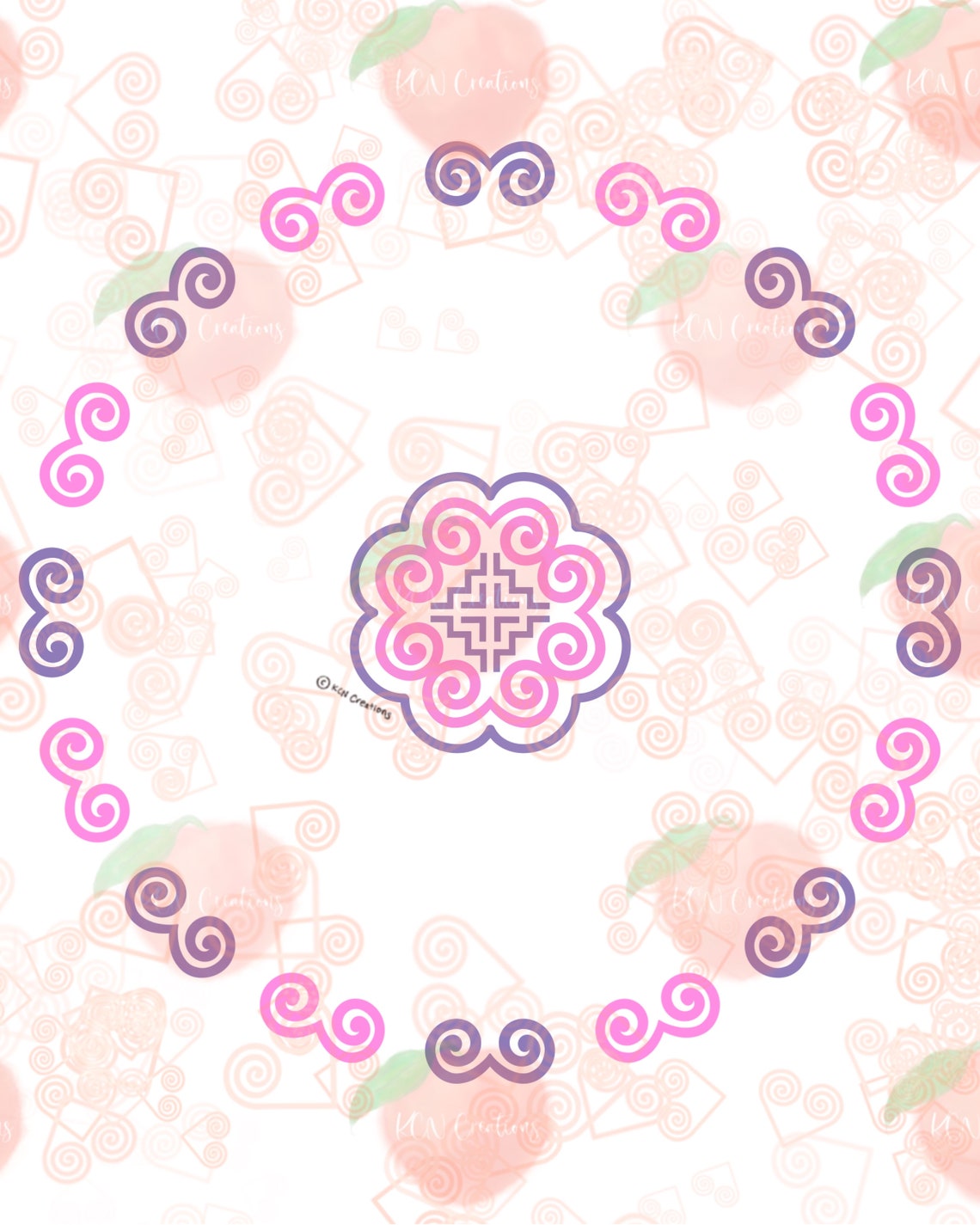 Hmong Qwj Border 2. JPEG PNG PDF. Digital Files. - Etsy