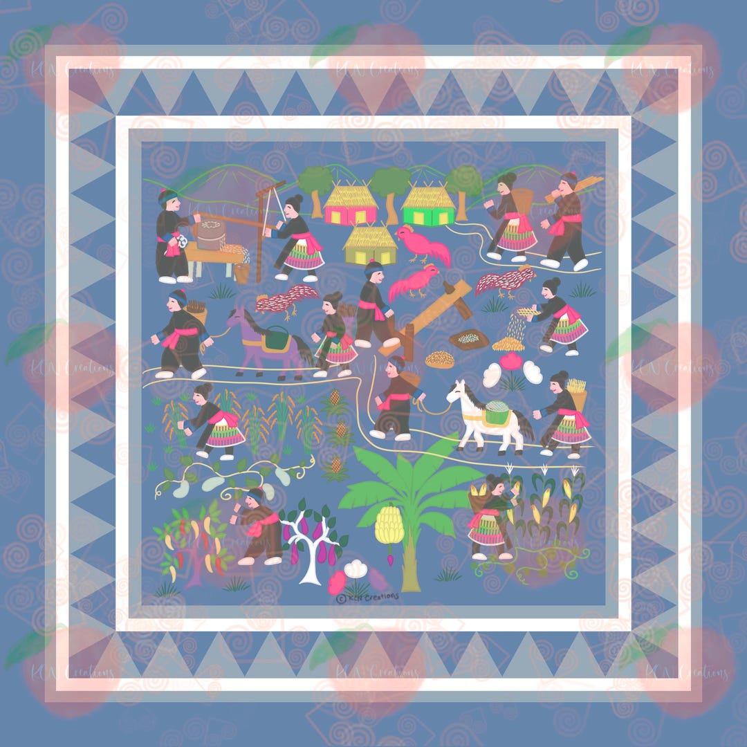 Hmong Story Cloth 2, JPEG, PNG, Digital Download - Etsy