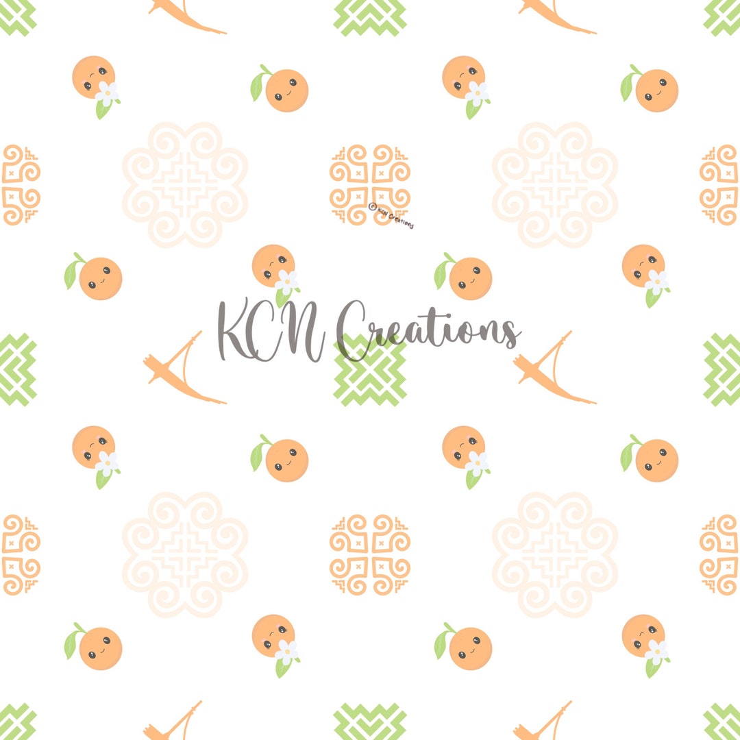 Cuties Background 3. JPEG, PNG Digital File. Baby Shower. Orange ...