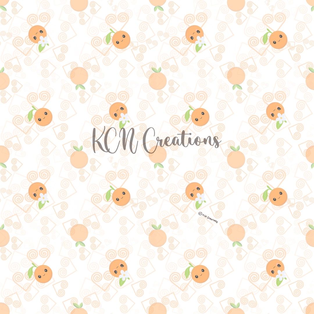 Cuties Background 2. JPEG, PNG Digital File. Baby Shower. Orange ...