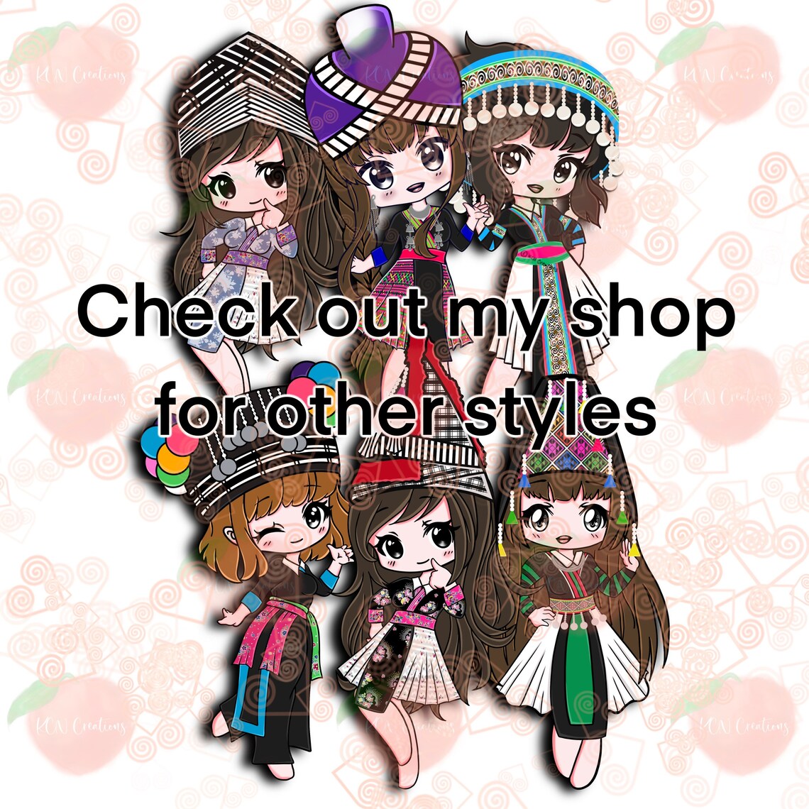 Chibi, Hmong Girl 8, JPEG, PNG, Digital Download - Etsy