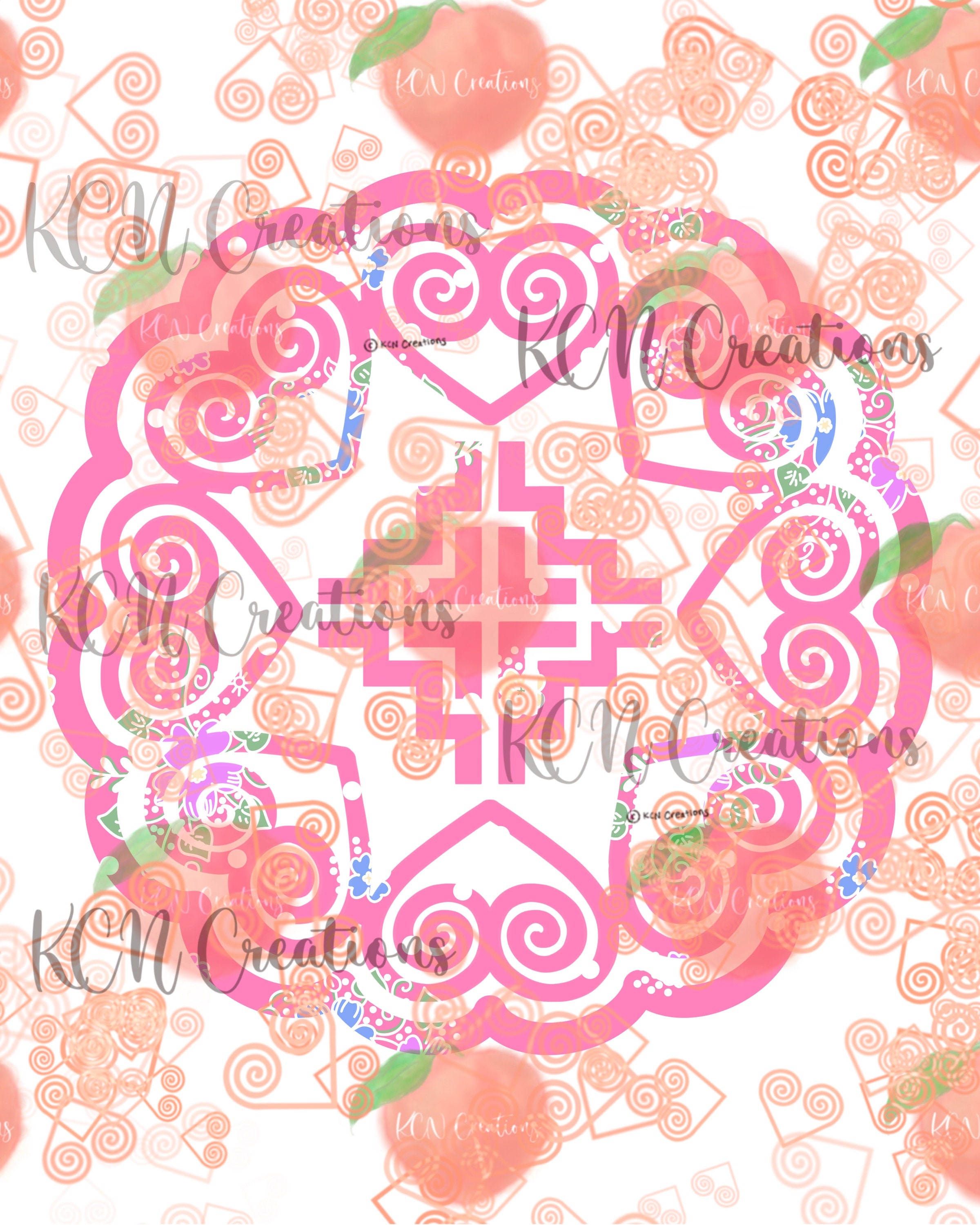 Hmong Digital Files Rainbow Qwj Heart Pack 4 HP4. B&W - Etsy