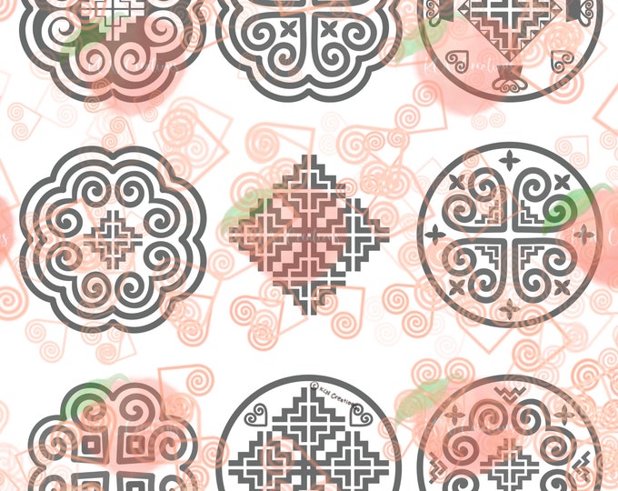 Hmong Design, Hmong Pattern 6, Hmong SVG, Hmong Ethnic Pattern, Hmong ...