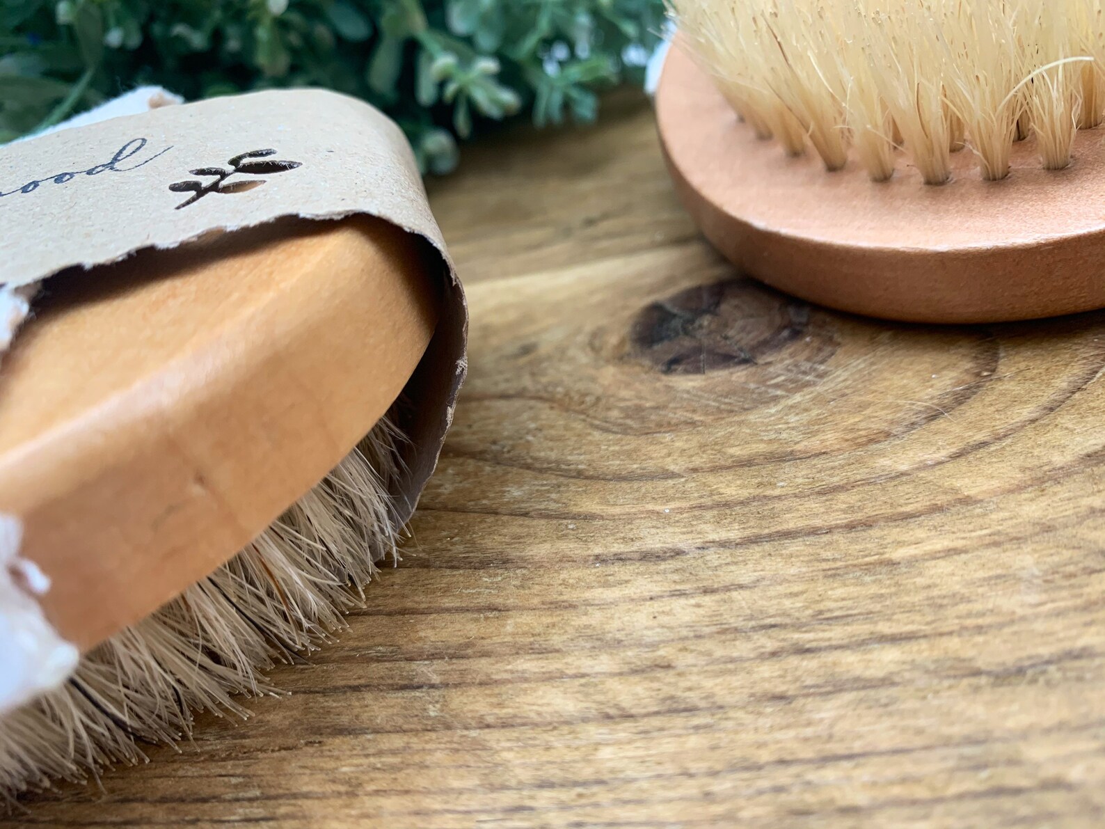 Face Cleansing Brush Bamboo & Natural Bristle Round Brush - Etsy