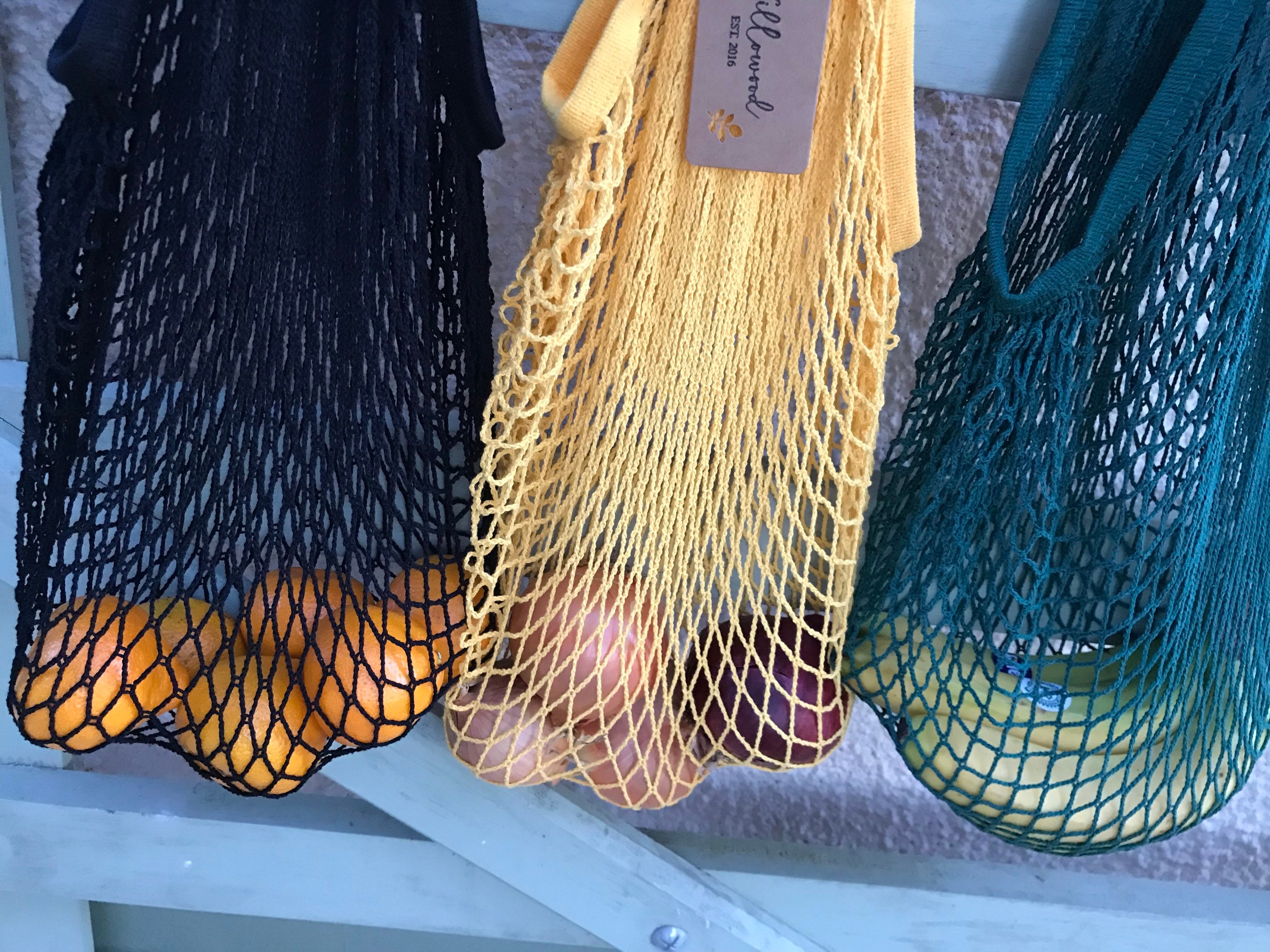 Cotton Shopping Net Bag Produce Market Mesh Crochet Woven | Etsy