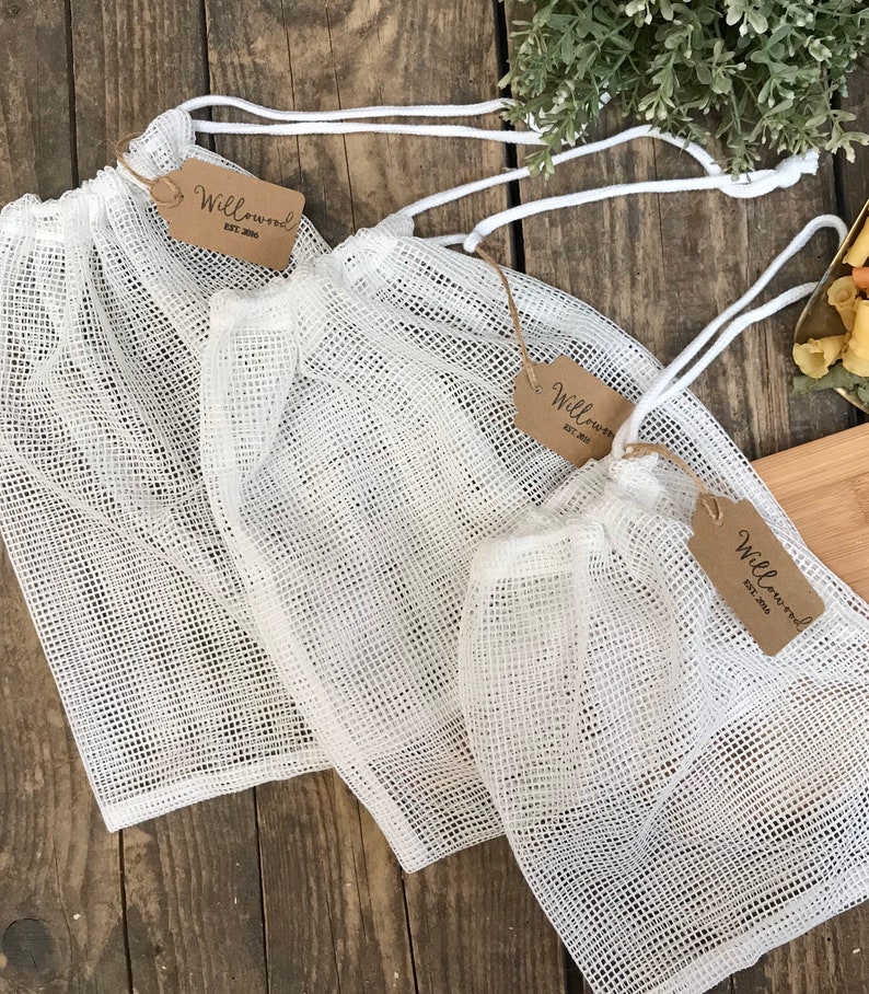 Cotton Mesh Net Produce Bags-Large Medium Small-Eco Friendly | Etsy