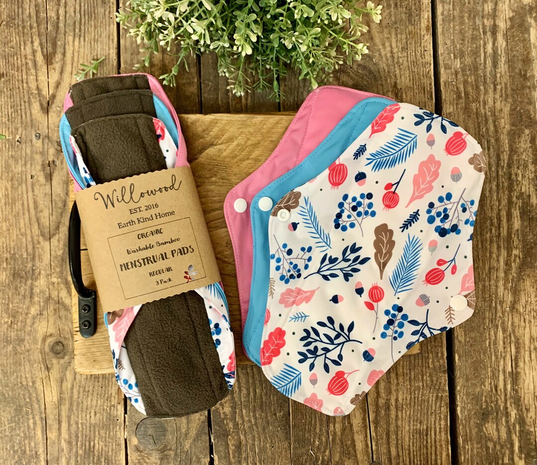 Reusable Cloth Sanitary Towels Menstrual Pads Regular Liners Washable ...