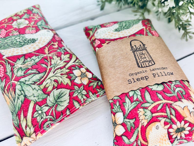 William Morris Lavender Sleep Pillow – Strawberry Thief, Relaxation ...