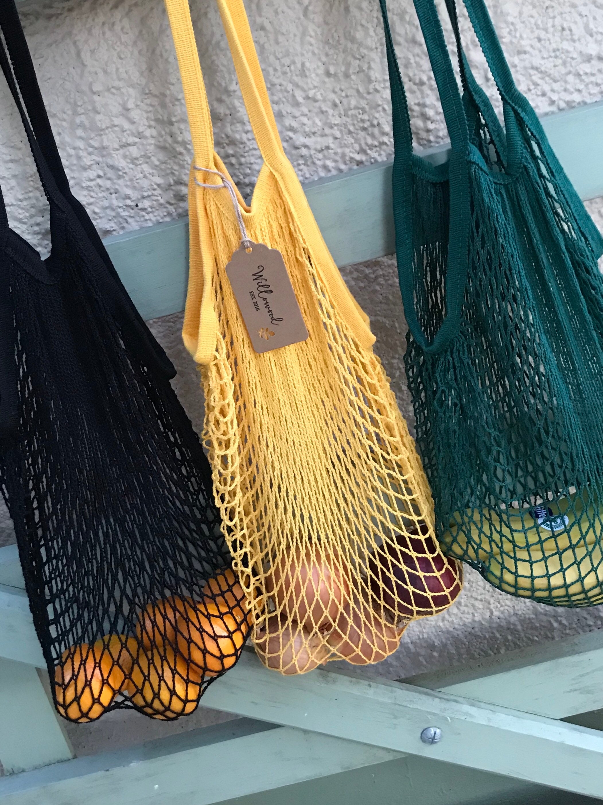 Cotton Shopping Net Bag Produce Market Mesh Crochet Woven | Etsy