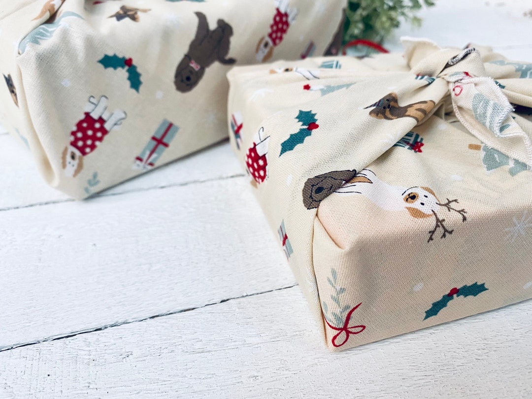 Furoshiki Reusable Cotton Wrapping Cloths Gift Wrap Gift Tags Wrapping ...