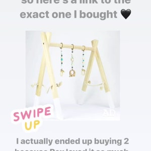 Wooden Baby Gym Activity Play Mat Playmat Wood Frame Stand Newborn Gym ...