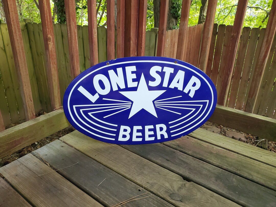Vintage Lone Star Beer Porcelain Sign Enamel Metal Sign - Etsy