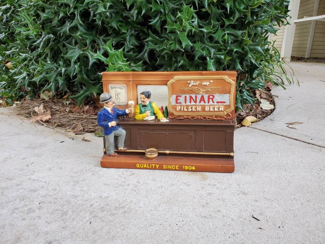 Vintage Yusay Pilsen Beer Chalkware Sign Display - Etsy