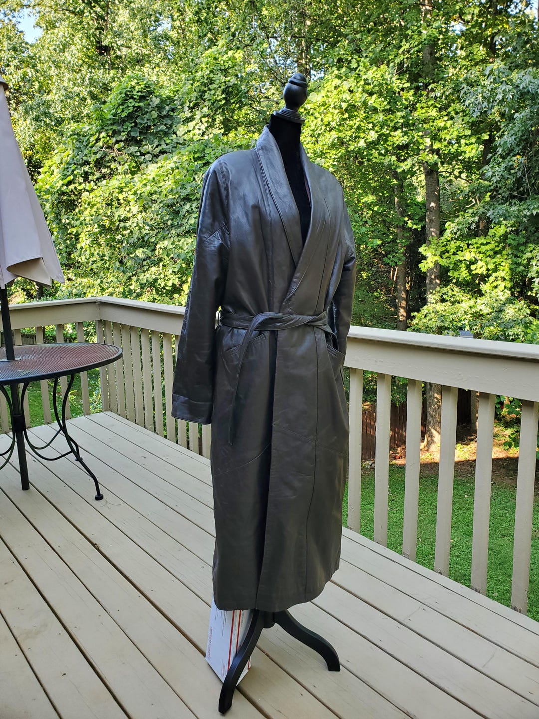Vintage Excelled Leather Jacket Leather Trench Coat - Etsy