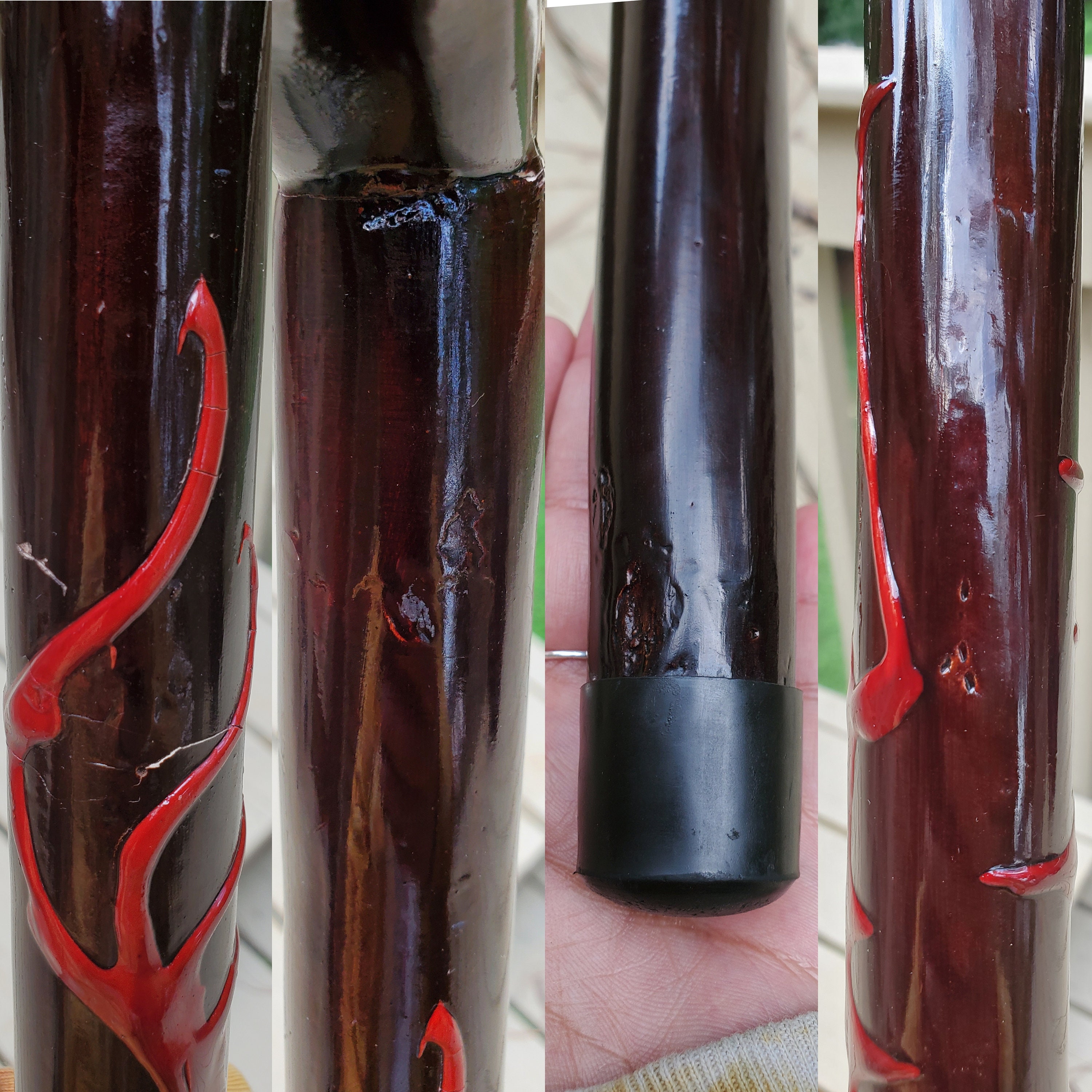 Vintage Wood Dragon Cane Marble Cane - Etsy