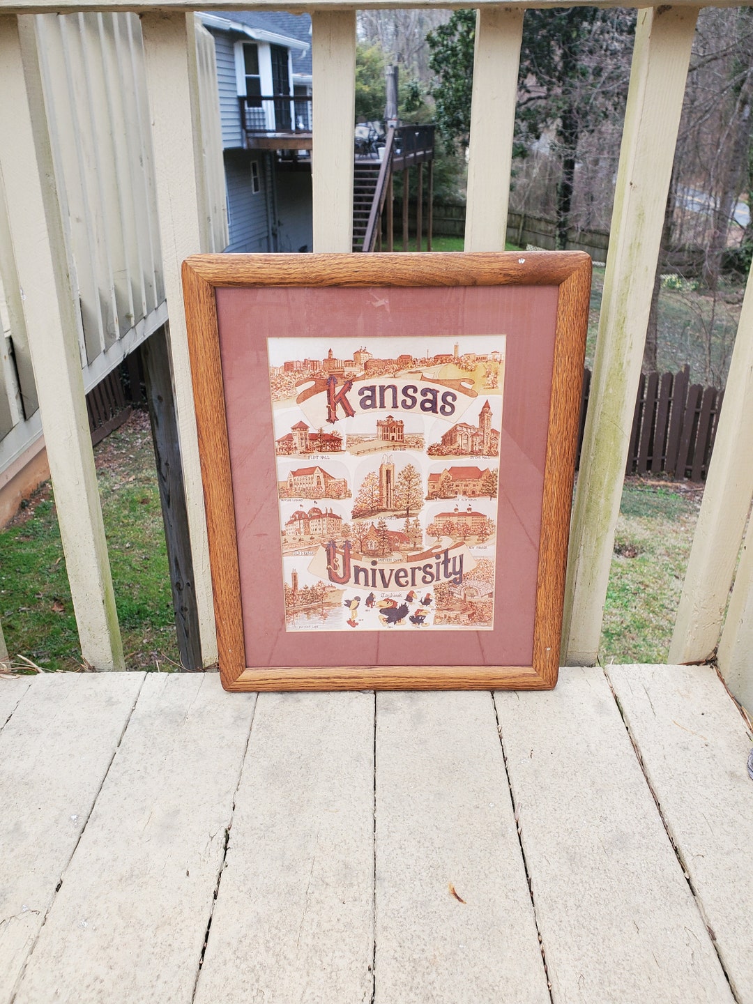 Vintage Kansas University Poster Campus Print - Etsy