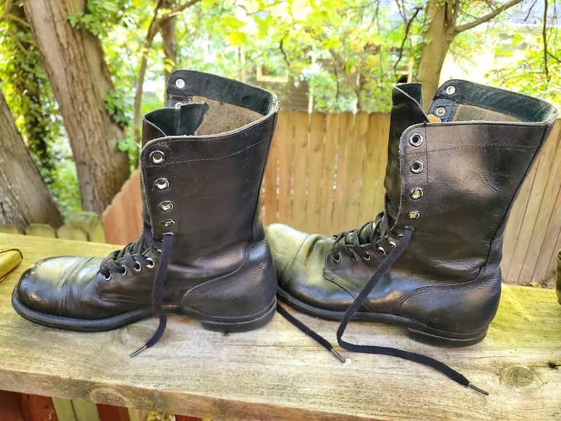 Vintage US Military Slipknot Leather Boots Military Boots - Etsy