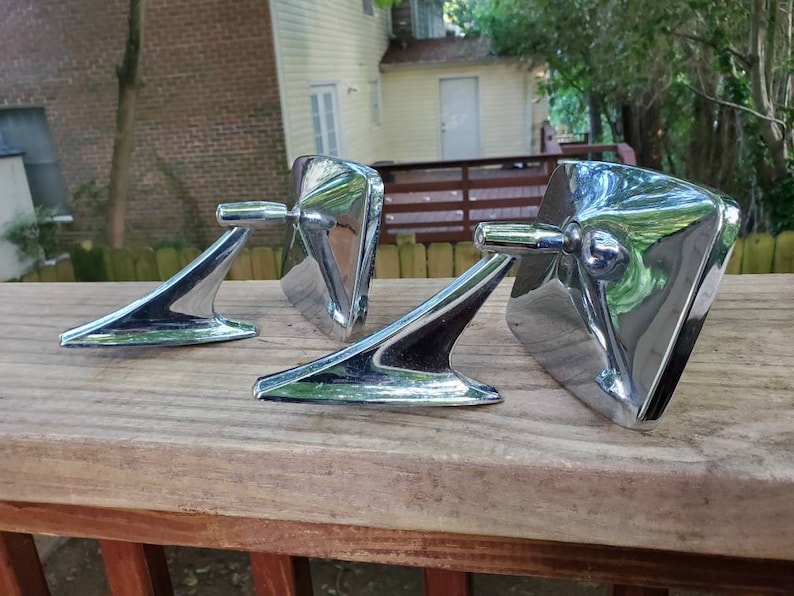 Vintage Chrome GM Chevy CBC Car Side Mirrors Rat Rod Side - Etsy