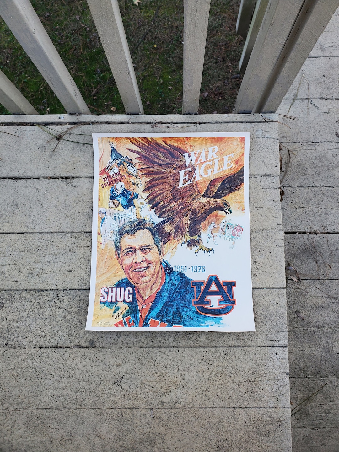 Jack Deloney Auburn War Eagle Print Shug - Etsy