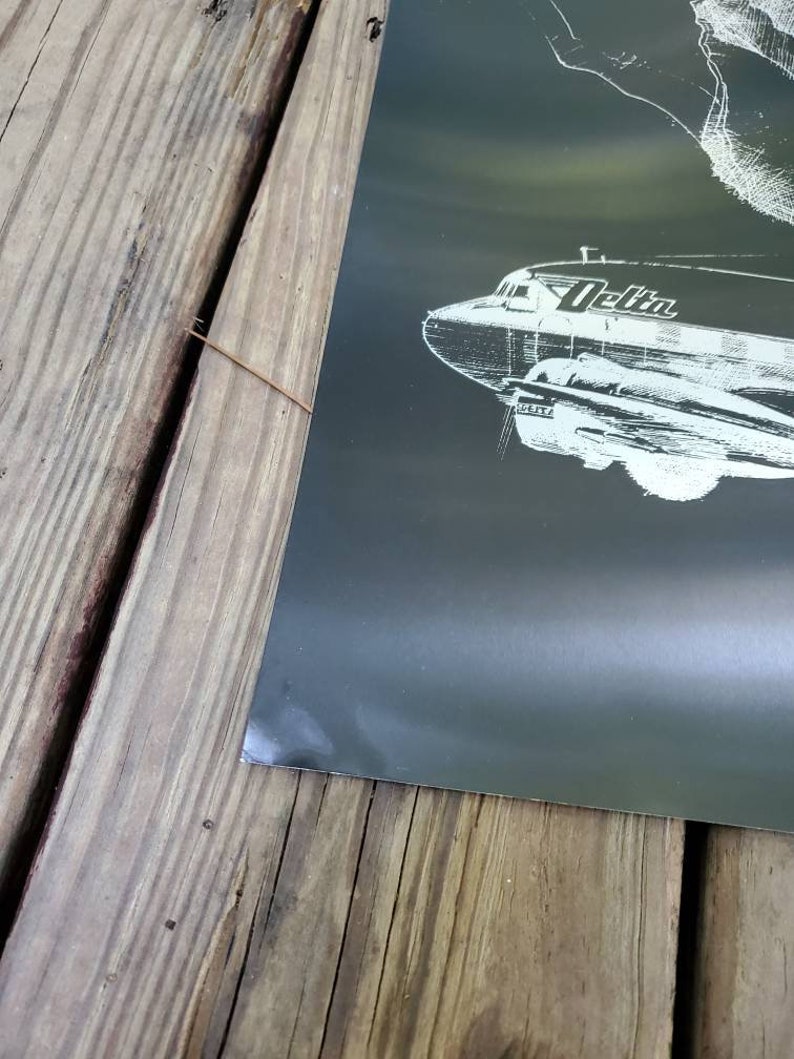 Vintage Delta Airlines Fred Takasumi Printing Proof Signs - Etsy