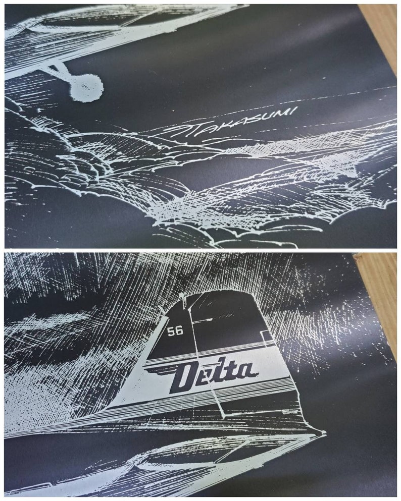 Vintage Delta Airlines Fred Takasumi Printing Proof Signs - Etsy