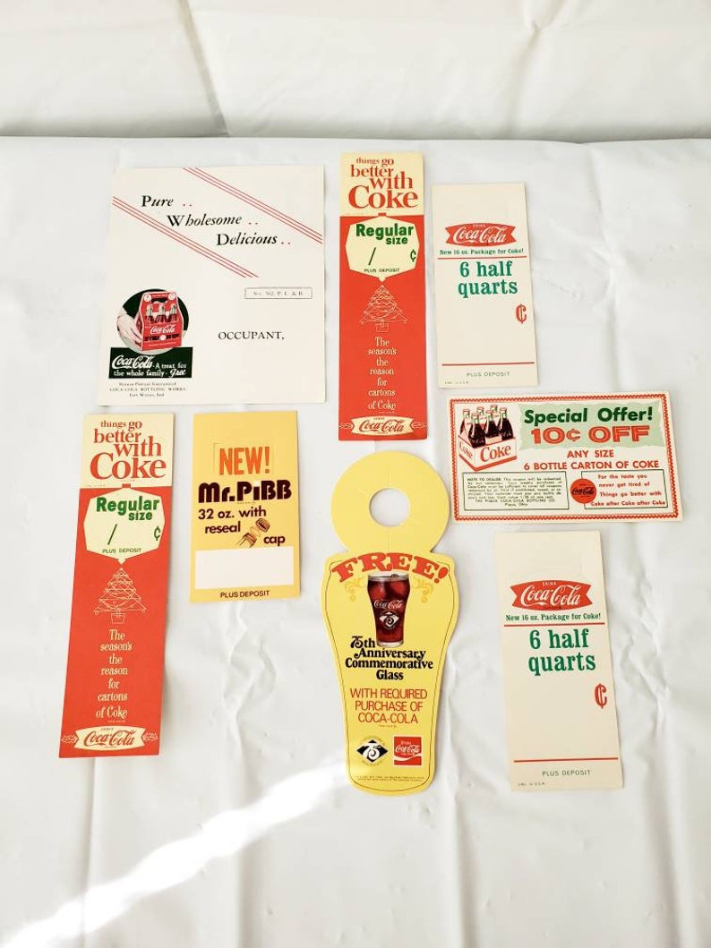 Vintage Coke Coca-cola Advertising Coupon Lot - Etsy