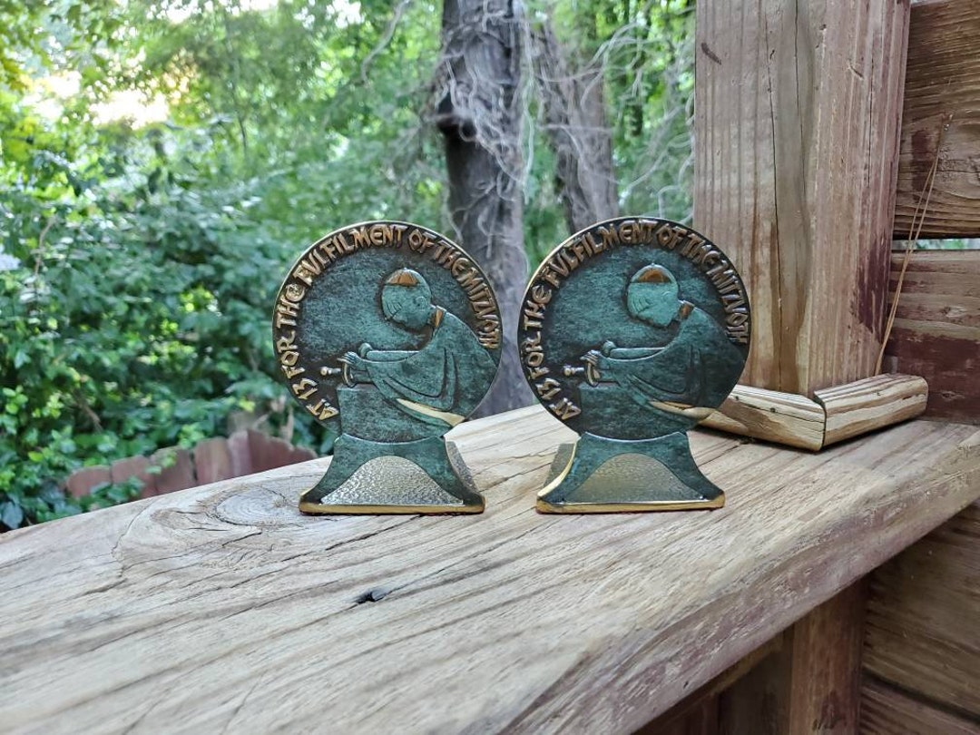 Vintage Mitzvoth Jewish Bookends Made in Israel - Etsy