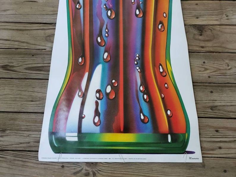Vintage 1983 Verkerke Jan Hunt Coca-cola Bottle Poster - Etsy