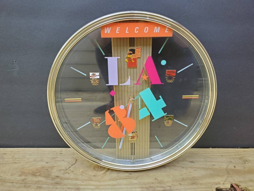 Vintage 1984 Los Angeles Olympic Clock | Etsy