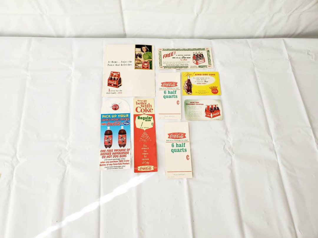 Vintage Coke Coca-cola Advertising Coupon Lot - Etsy