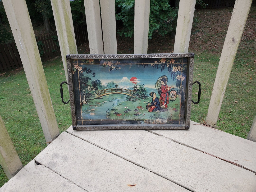 Antique International Tray Co Japanese Serving Tray - Etsy