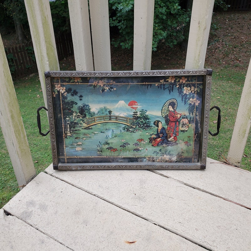Antique Serving Tray - Etsy