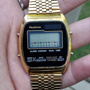Vintage Realtime Digital Watch Chrono Watch Realtime 67429 - Etsy