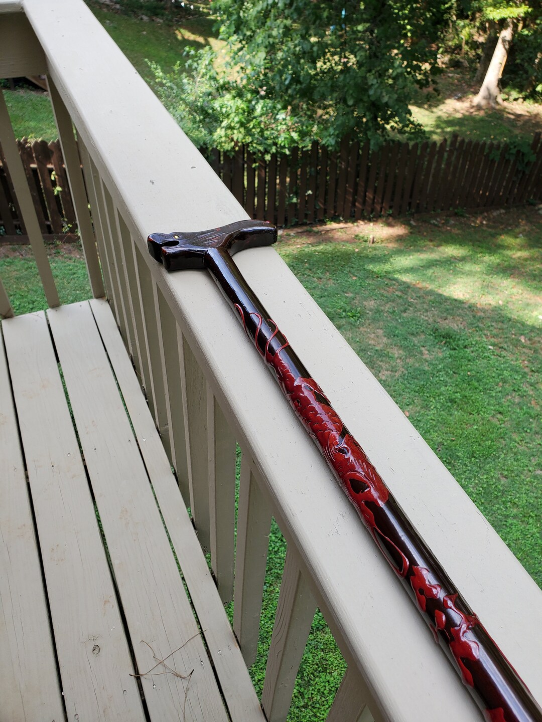 Vintage Wood Dragon Cane Marble Cane - Etsy